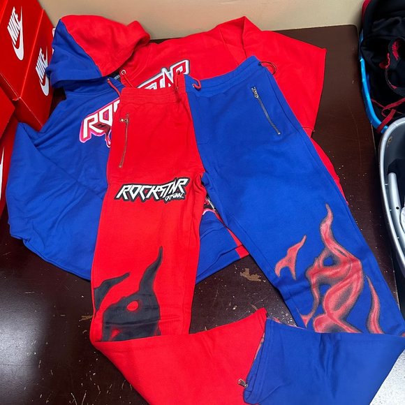 Rockstar Original | Shirts | Rockstar Original Mens Blue Red Long ...